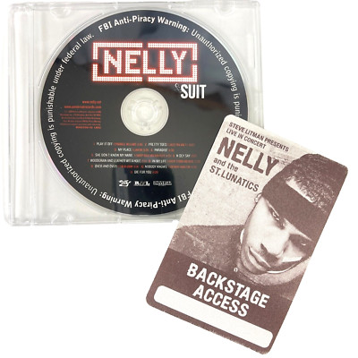 Nelly Suit 2004 CD + St. Lunatics VIP Backstage Pass Otto Sticker 2 ...