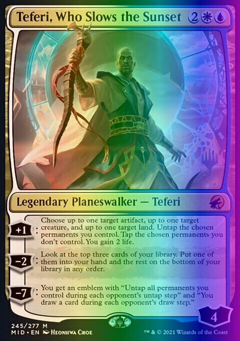 Teferi, Who Slows the Sunset (245p/168) Innistrad Midnight Hunt Promos ...