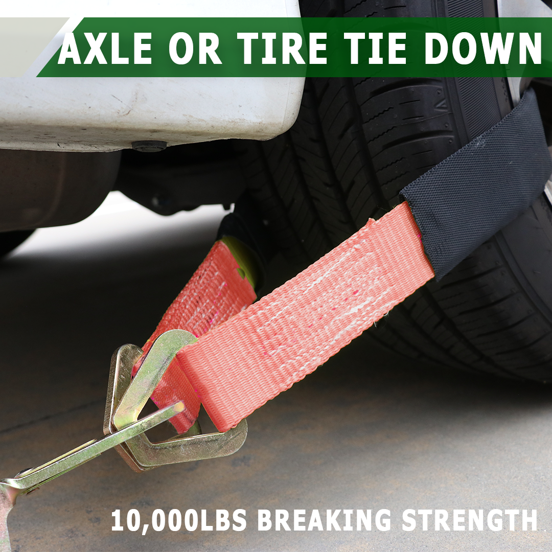 Boxer Axle Straps 4 Pack - 10,000lb Car Hauler Trailer Auto Truck Tie ...