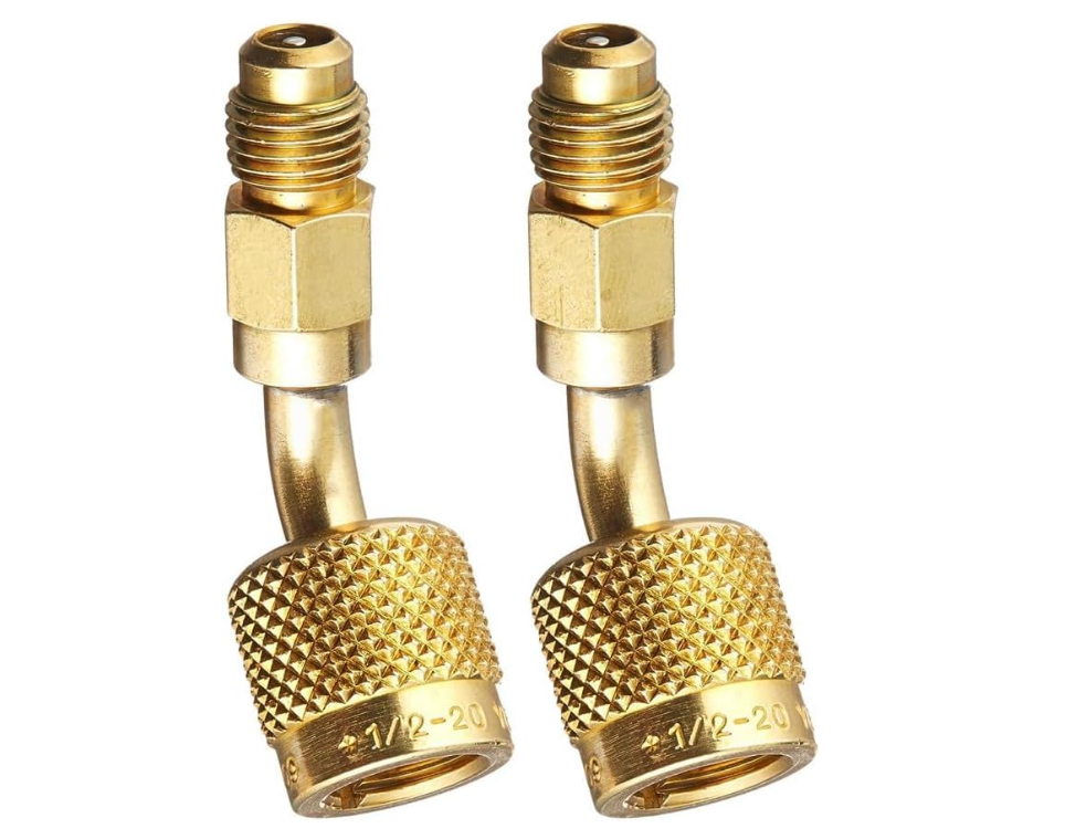 Yellow Jacket 19173 45° R-410A 5/16" Fem Quick Coupler X 1/4" Male ...