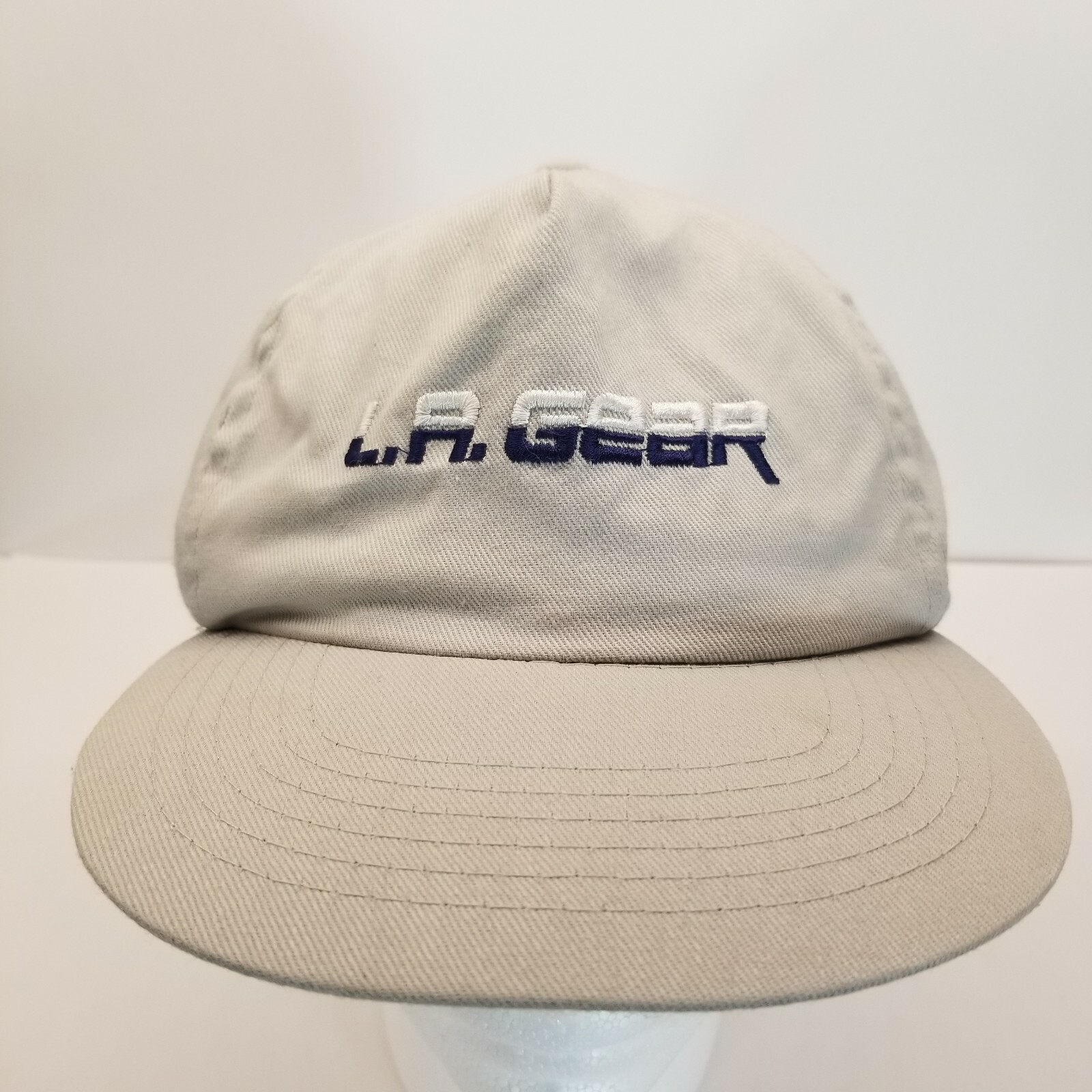 Vintage LA Gear Snapback Hat Cap 100% Cotton Gray - Gem