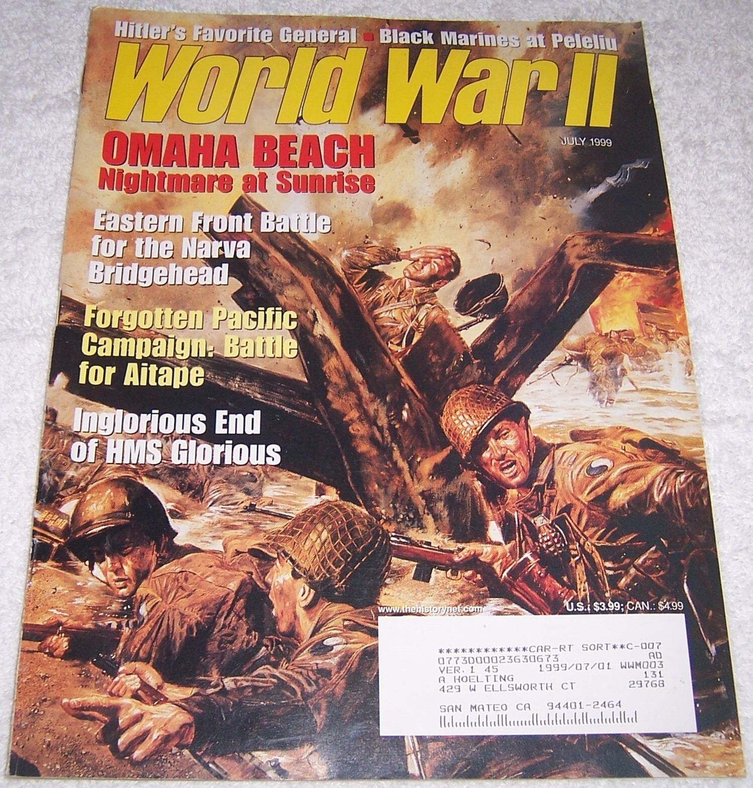 World War II Magazine July 1999 Omaha Beach Narva Bridgehead Aitape ...