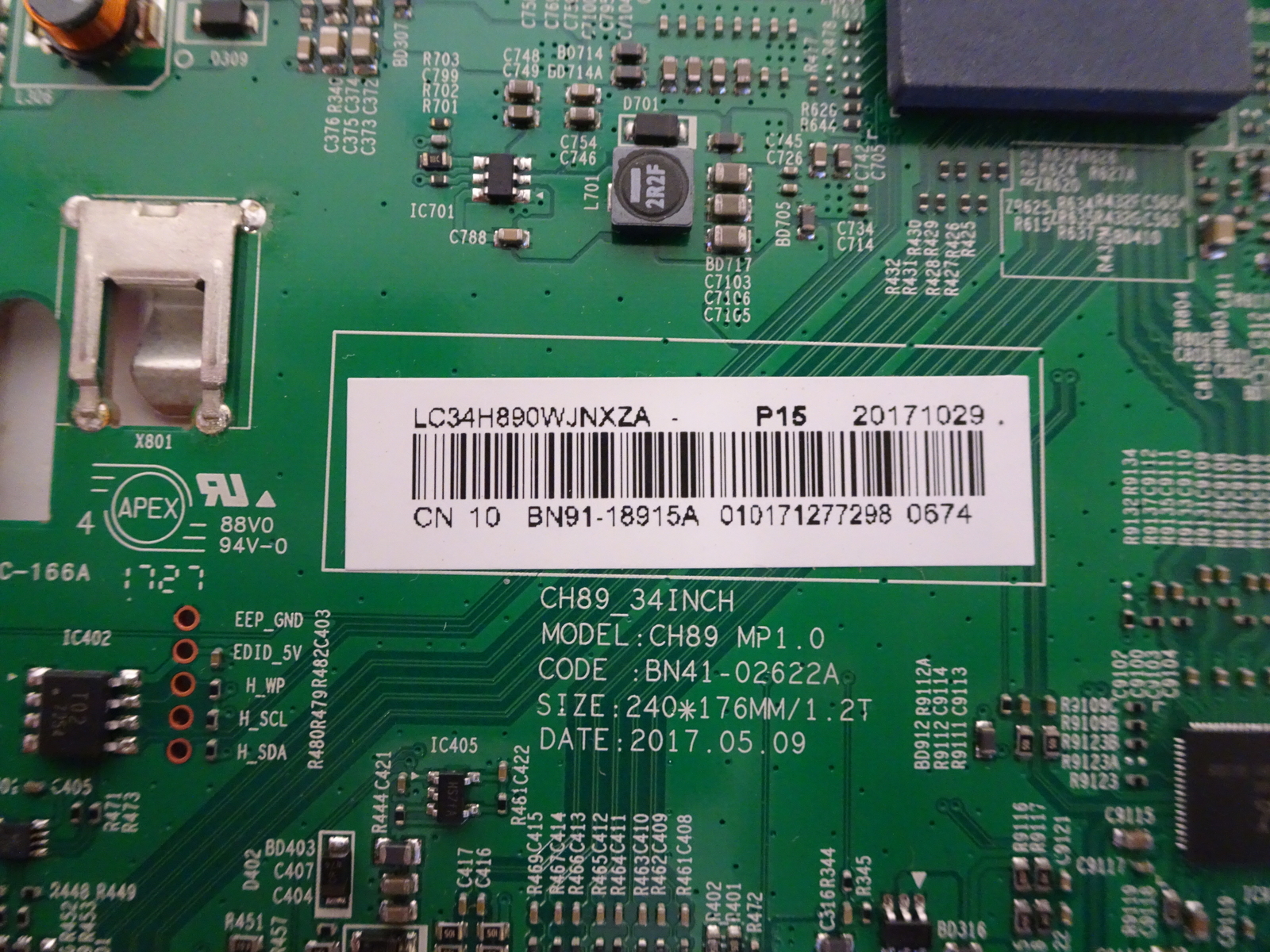 Samsung C34h890wjn Main Board Bn91-18915a for sale online | eBay