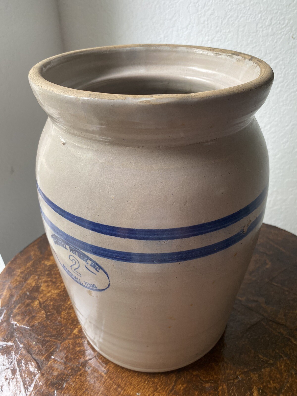 Vintage Marshall Pottery Texas Stoneware Number 2 Crock Butter Churn ...