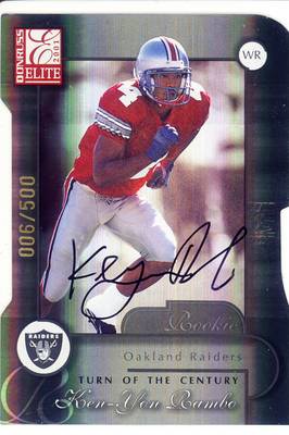 ken yon rambo rookie rc draft auto buckeyes ohio state osu elite ...