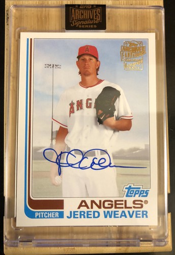 2021 Topps Archives Fan Favorites Jered Weaver Auto ANGELS SEALED ...