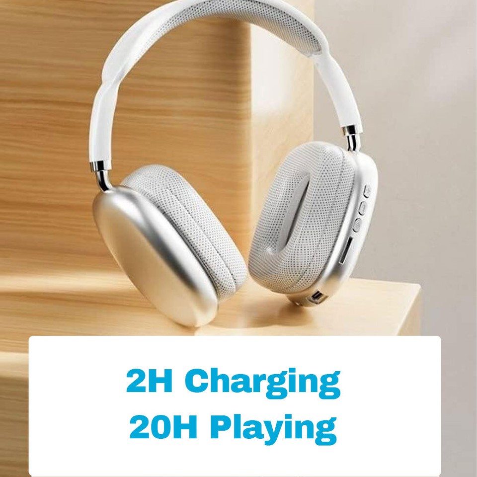 Super Bass Wireless Headphones Headsets Bluetooth 5.0 Stereo Over-Ear ...