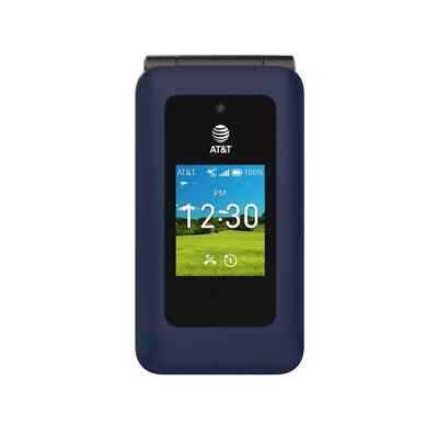 New AT&T Prepaid/Postpaid Cingular Flex 2 4G LTE Flip Phone KaiOS Blue ...