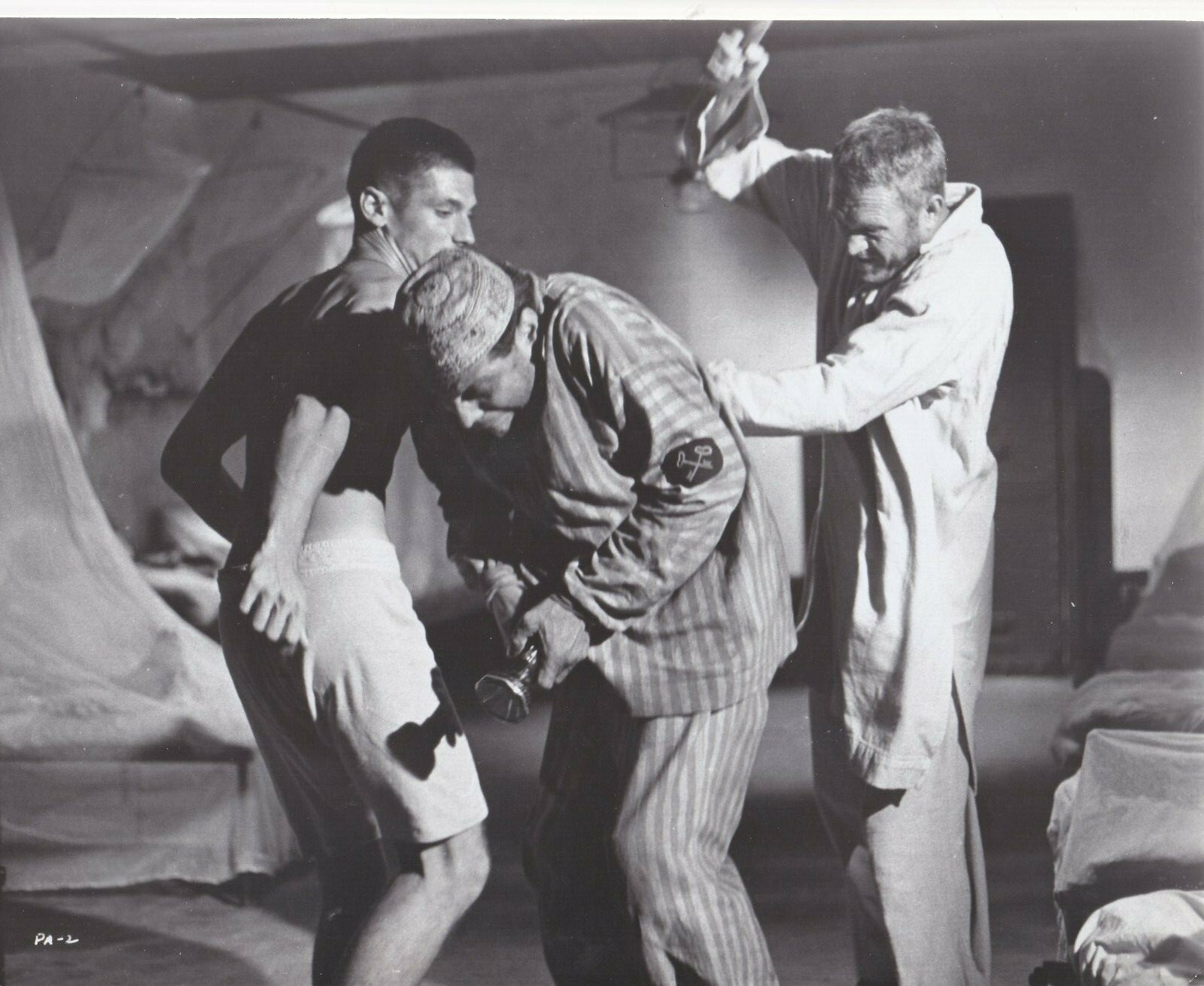 Steve McQueen, Robert Deman, and Allen Jaffe in Papillon 1973 ORIG ...