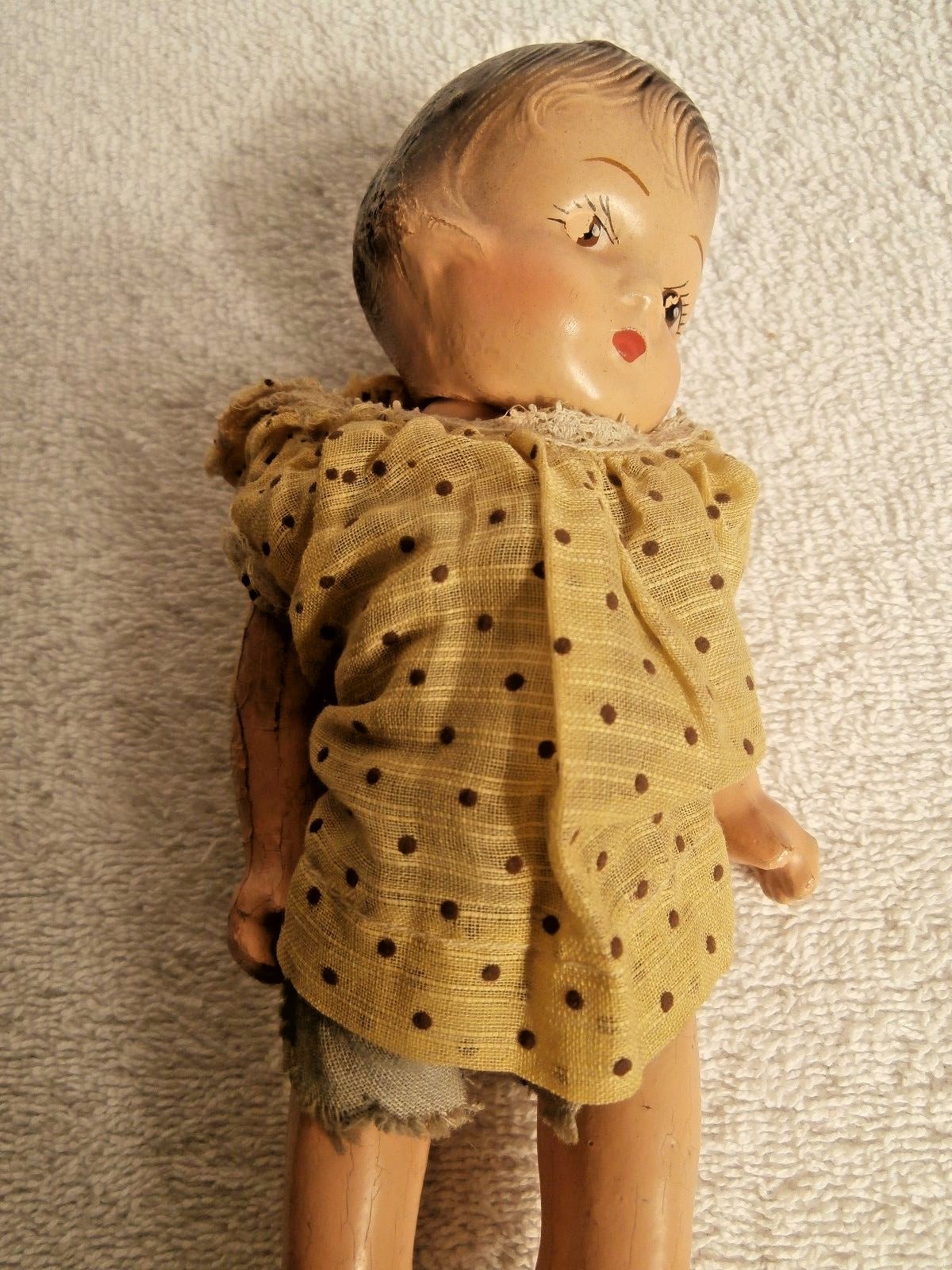 8" ANTIQUE RARE Rustic Small Baby Doll | eBay