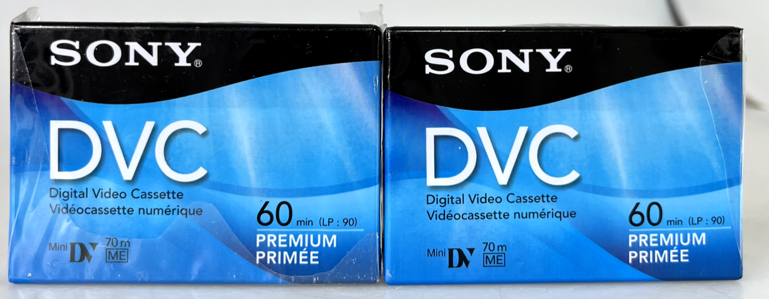 2X Sony Mini DV DVM60PRL Digital Video Cassette DVC 60 Min Tape New ...