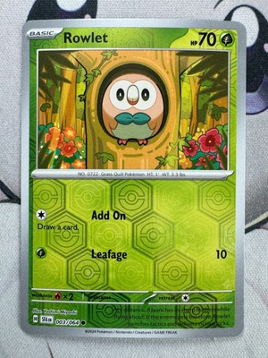 Rowlet Reverse Holo English Pokemon TCG BKCG397 | eBay