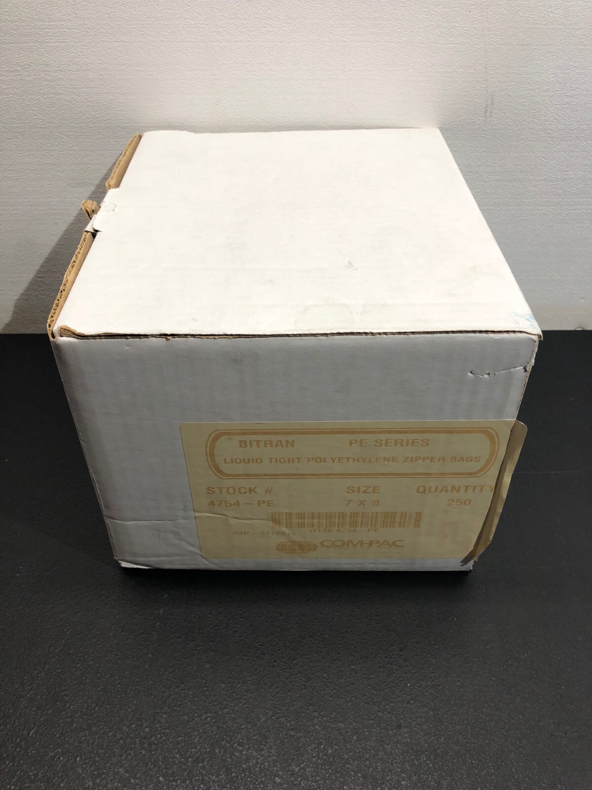 Com-Pac 4754-PE Bitran Liquid Tight Polyethylene Zipper Bags Size 7X8 ...