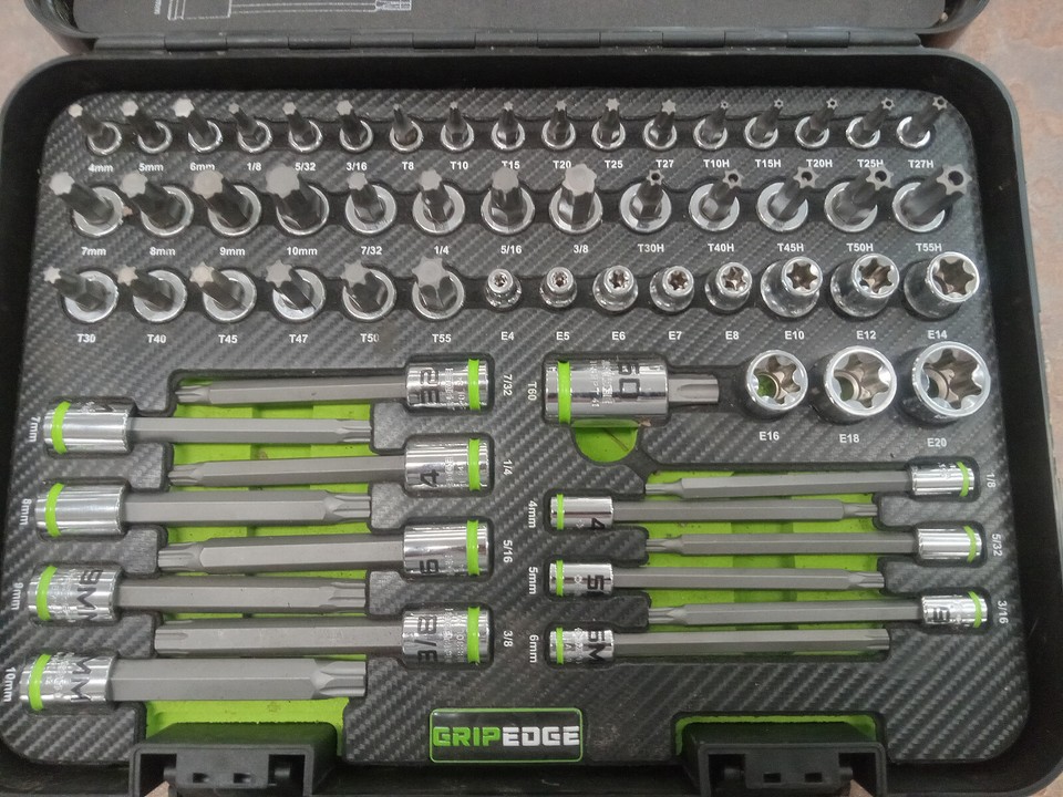 Grip Edge Tools MHST62S 62 Piece Master RPT Hex and Star Driver Set | eBay