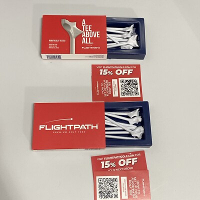 FLIGHTPATH Premium Golf Tees - Durable Plastic Golf Tees, 2 boxes of 8 ...