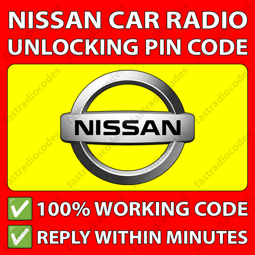 NISSAN RADIO CODE CAR CODES MICRA NOTE QASHQAI ALMERA JUKE CONNECT ...