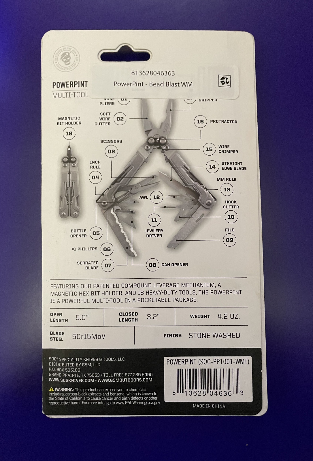 SOG Powerpint Multi-Tool PP1001-WMT for sale online | eBay