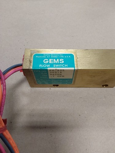 Gems Flow Switch FS-925, 26914 1/4" Fnpt Spdt Liquid Flow Switch SSU ...