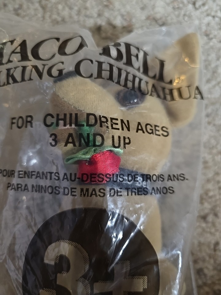 Vtg Taco Bell Talking Chihuahua Plush I Think Im in Love New Sealed ...