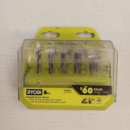 Ryobi 5pc. Straight Router Bit Set - A25RS51 - 1/4" Shank A5v | eBay