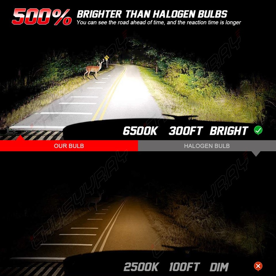 For Chevy Malibu 1997-2003 4pc 6500K LED Headlight High Low Beam Bulbs ...