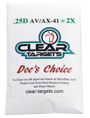 AXCEL Clear Targets Doc's Choice Lens 6x AX-41 .25D | eBay