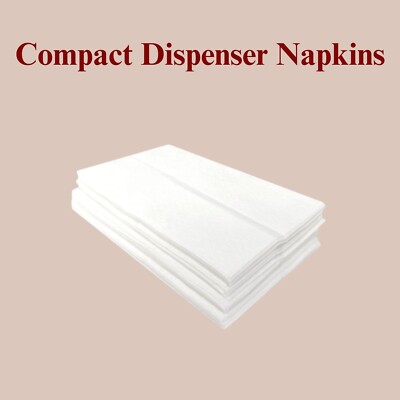 Compact Fold 1 Ply 250 x 20 Packs White Dispenser Napkins 5000 Sheets ...
