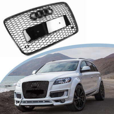 For 2007-2015 Audi Q7 Gloss Black Front Honeycomb Radiator Mesh Grille ...