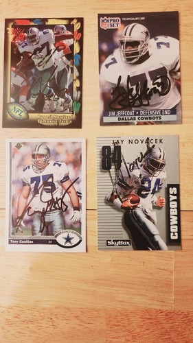 Jay Novacek, Jim Jeffcoat, Toy Casillas, Russell Maryland Autographs ...