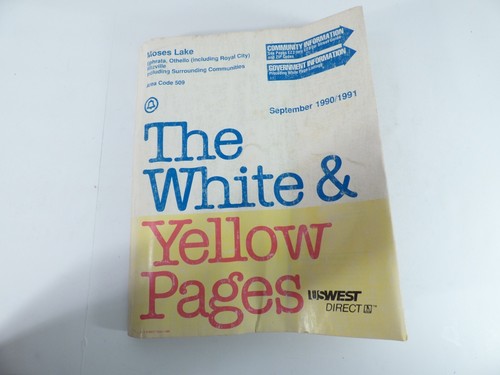 1990 to 1991 Moses Lake WA Phone Book White & Yellow Pages | eBay