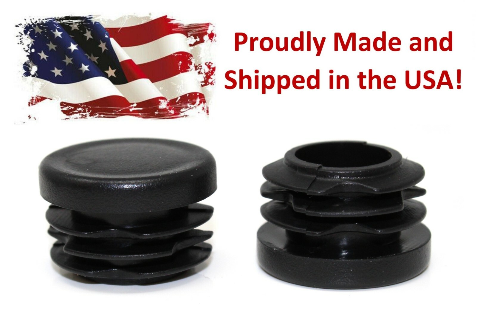 Black 1" Round Tubing Plastic Hole Plug End Cap, 1 Inch OD Tube Pipe ...