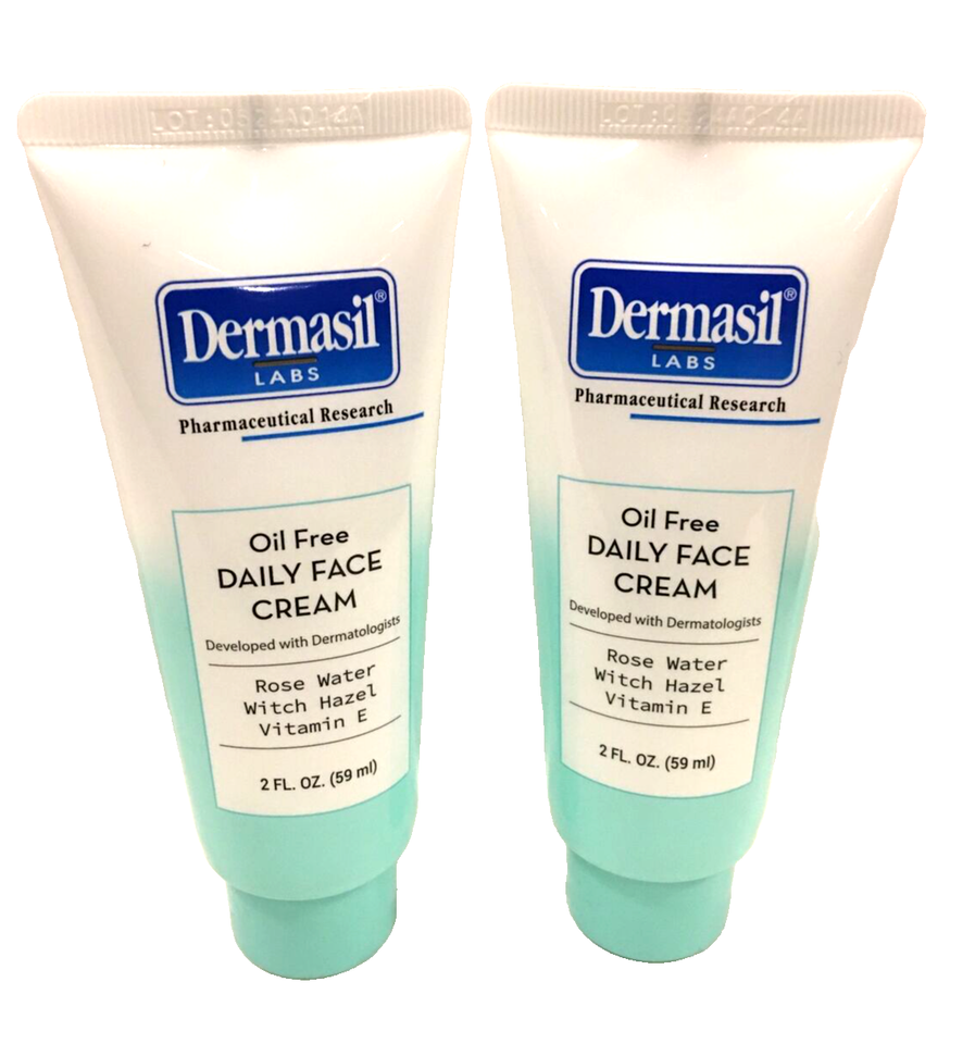 Dermasil Oil Free Cream Daily Face Cream-Rose Water/Witch Hazel/Vit. E ...