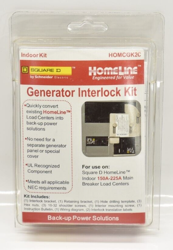 Generator Interlock Kit Homeline Square D HOMCGK2C | eBay