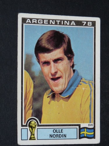 #239 OLLE NORDIN SUEDE SVERIGE PANINI FOOTBALL ARGENTINA 78 MUNDIAL ...