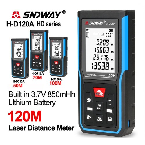 Portable 50M 70M 100M 120M Laser Measurement Distance Meter Rangefinder ...