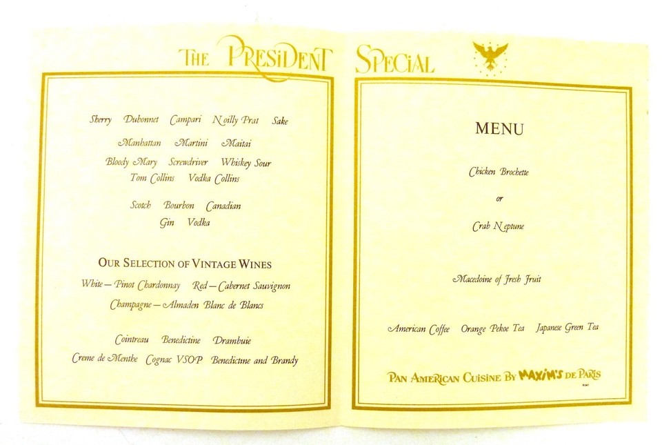 Pan American Menus X3 Clipper Ships Maxim's Currier & Ives Repro ...