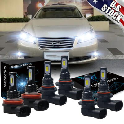 For Lexus ES330 2005-2006 -Front LED Headlight High & Low Beam + Fog ...