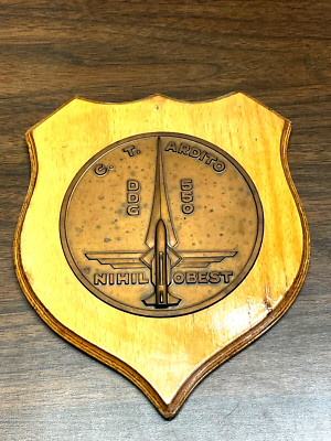 ITALIAN NAVY SHIP C.T. ARDITO (DDG-550) "NINIL OBEST Resin/Wood Plaque ...