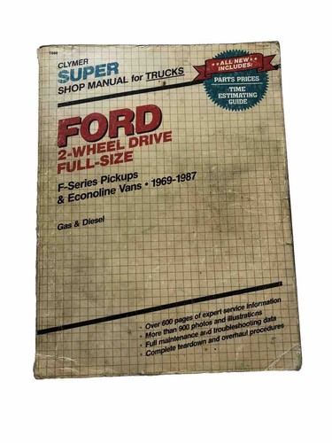 Ford F150 F350 Truck Pick-up 1969-1987 Shop 2 Service Repair Manual ...