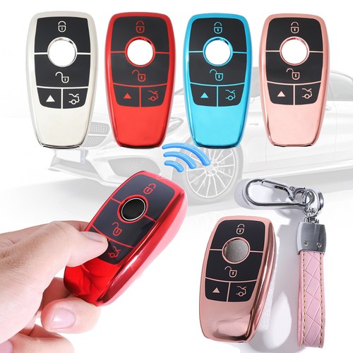 4 Buttons TPU Case Cover Car Key Fob Protector For Mercedes Benz CLA ...