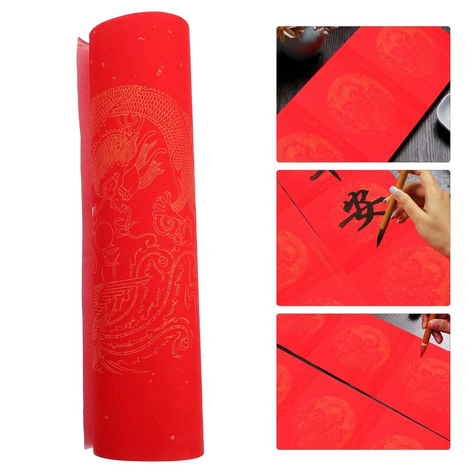 Rice Paper Couplet Chinese Red Xuan Papers Caligraphy Calligraphy | eBay UK