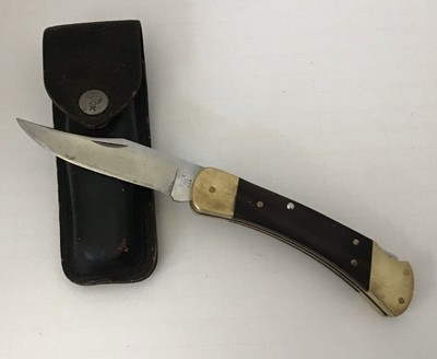 Vintage 1974, BUCK 110 folding pocket KNIFE USA,Buck Case Leather ...