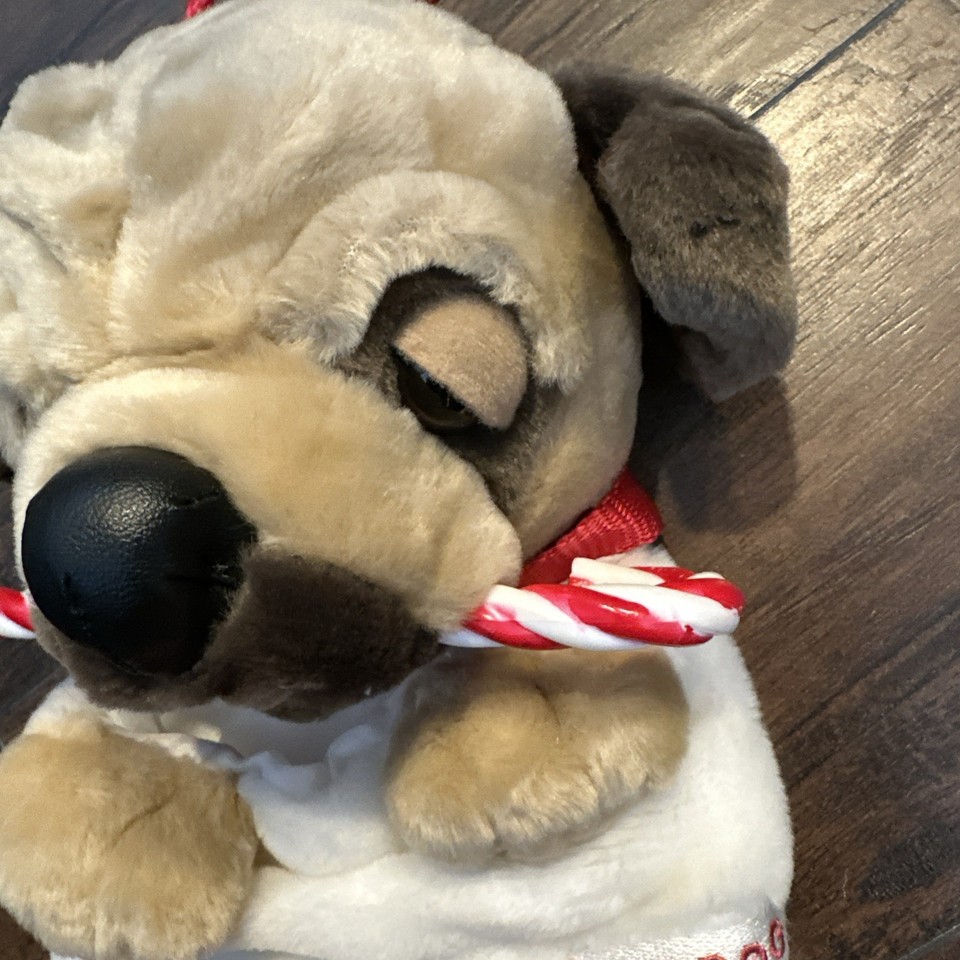 Pug Christmas Stocking 21 Inch Stuffed Animal Toy EUC The Dog Artists ...
