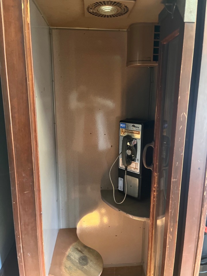 Rare, Vintage Wooden Telephone Booth with Rotary Pay Phone and Fan | eBay
