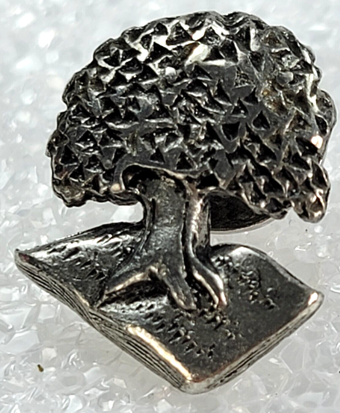 Vintage CLIFT Figural Pewter Tree Lapel Pin 0.75" - Gem