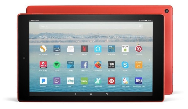 Amazon Fire HD 10 (7th Generation) 32GB Wi-Fi, 10.Inch - Punch Red for ...