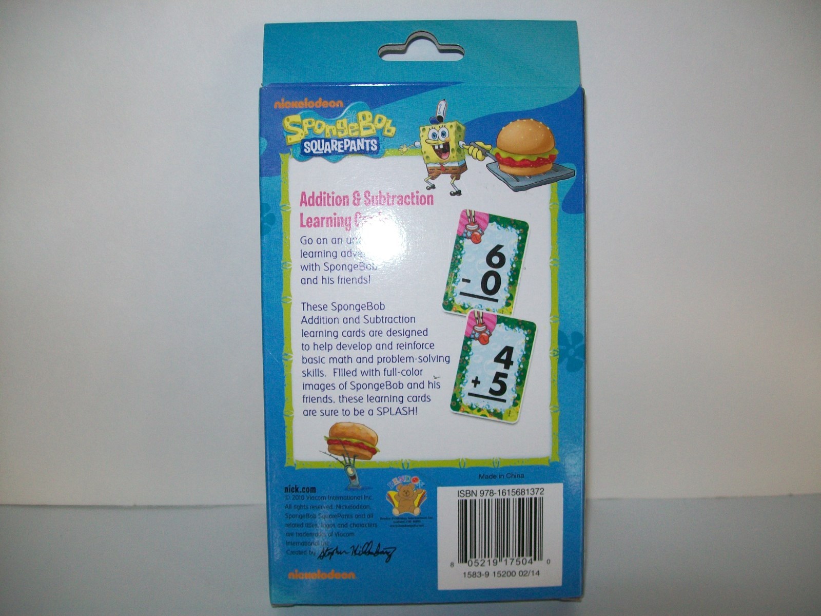 Spongebob Addition And Subtraction Learning Cards includes Reward ...