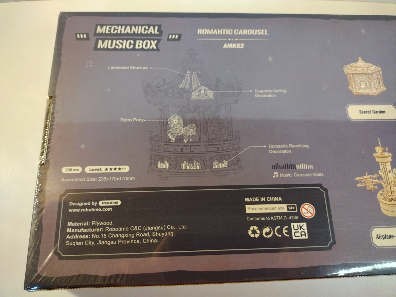 ROKR Romantic Carousel 3D Wooden Puzzles DIY Music Box Model Kits Adult ...