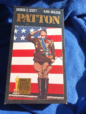 PATTON (VHS) GEORGE C. SCOTT, KARL MALDEN,8 Oscar Winner,1970,WWII ...