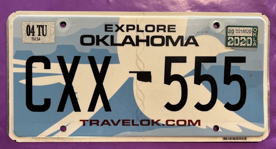 LICENSE PLATES Oklahoma Triple 555 CXX 555 | eBay